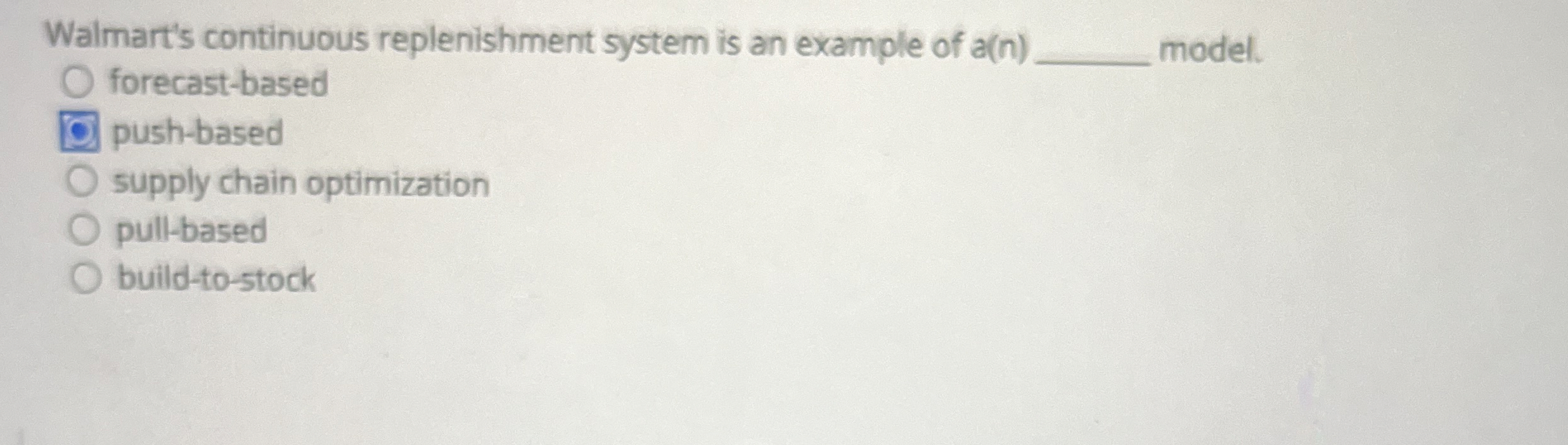 Solved Walmart's continuous replenishment system is an | Chegg.com