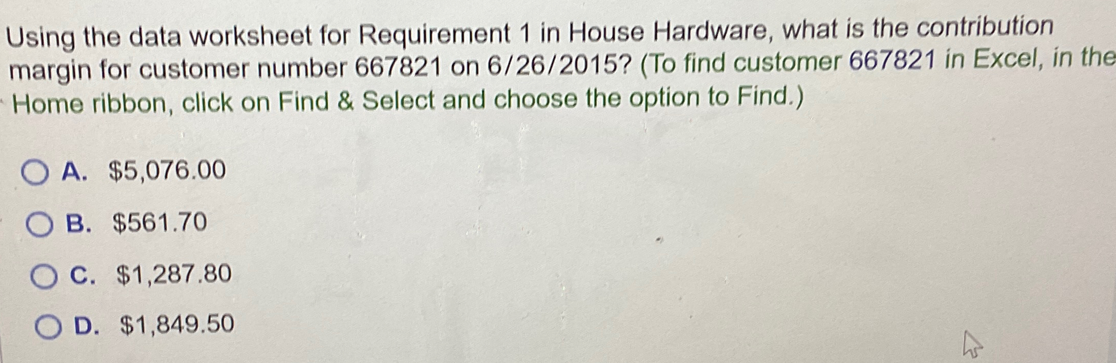 Solved Using the data worksheet for Requirement 1 ﻿in House | Chegg.com