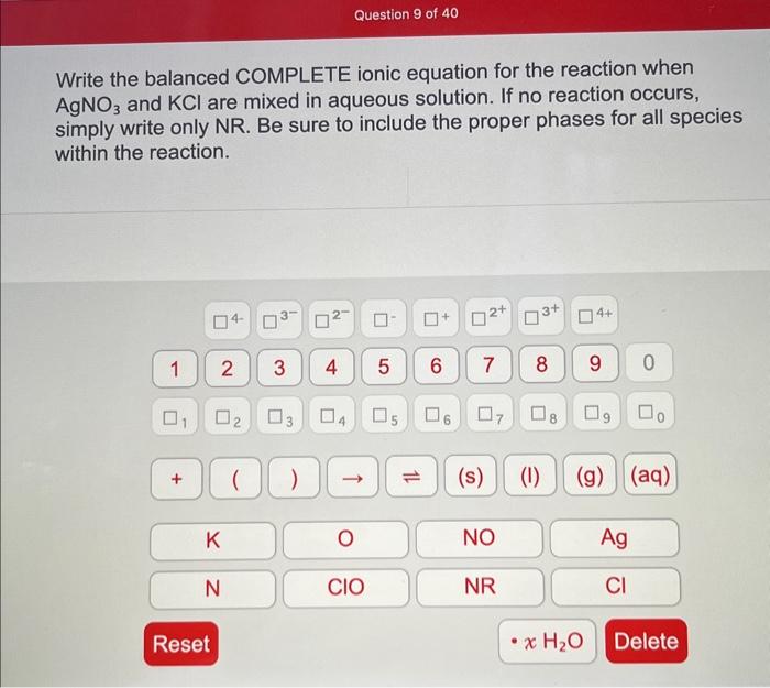 Solved Write the balanced COMPLETE ionic equation for the | Chegg.com
