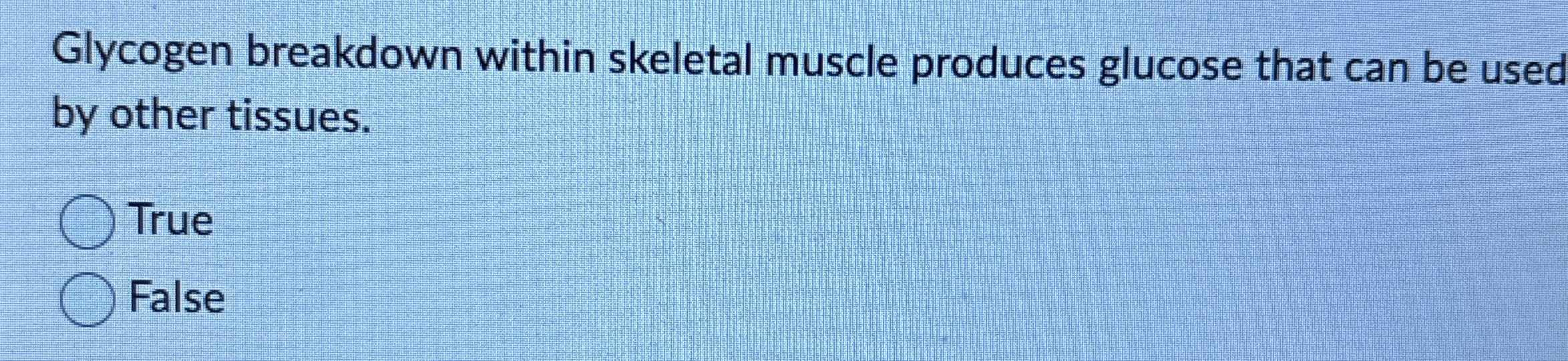 Glycogen breakdown within skeletal muscle produces | Chegg.com