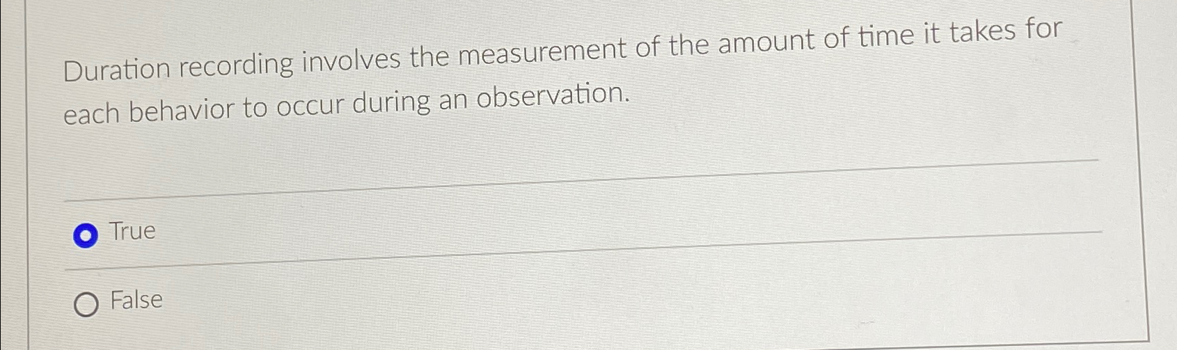 Solved Duration recording involves the measurement of the | Chegg.com