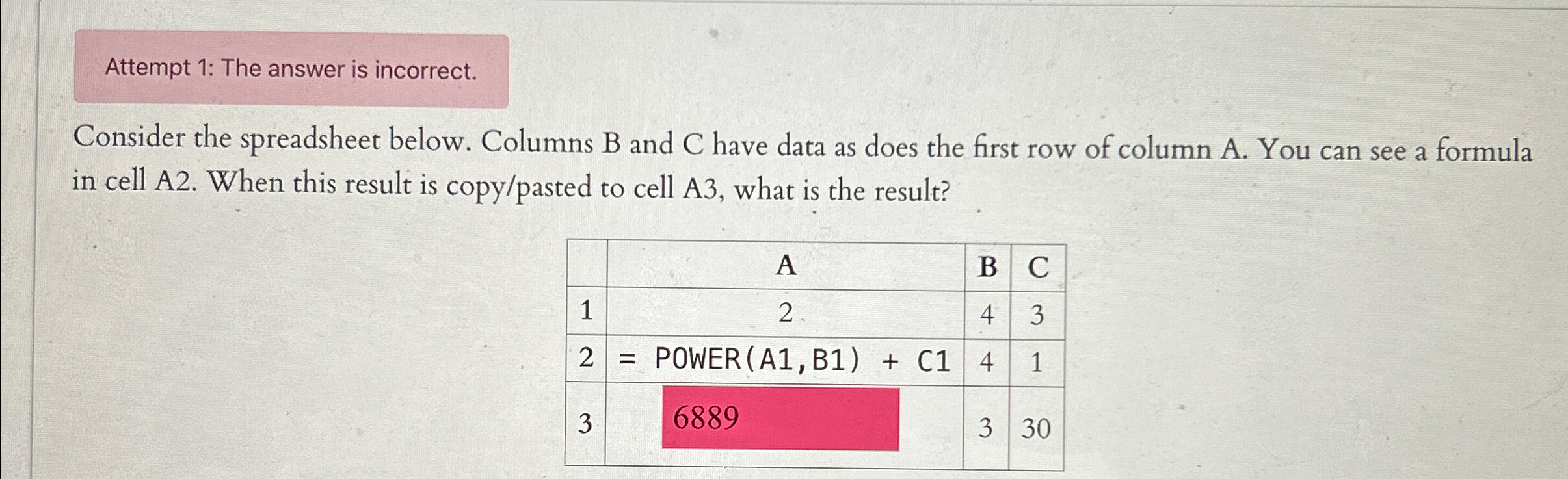Solved Attempt 1: The answer is incorrect.Consider the | Chegg.com
