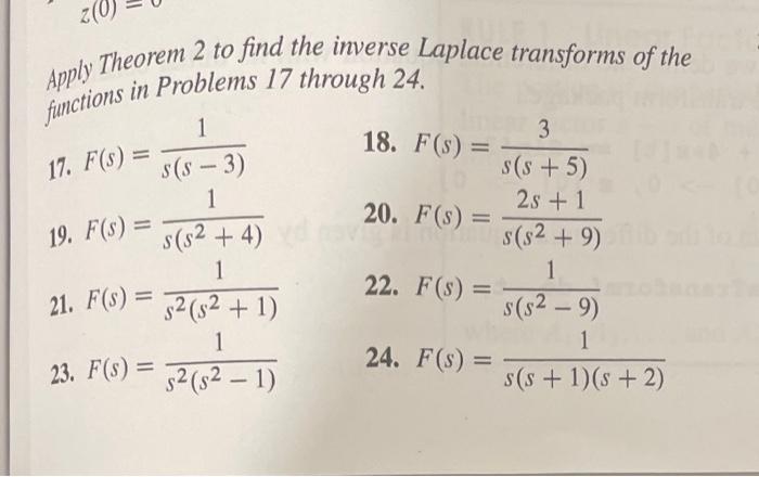 Solved Use theorem 2 (Second picture) to solve problem #20. | Chegg.com