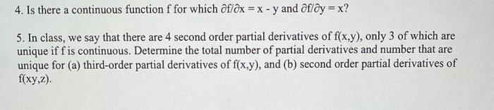 Solved 4. Is there a continuous function f for which | Chegg.com