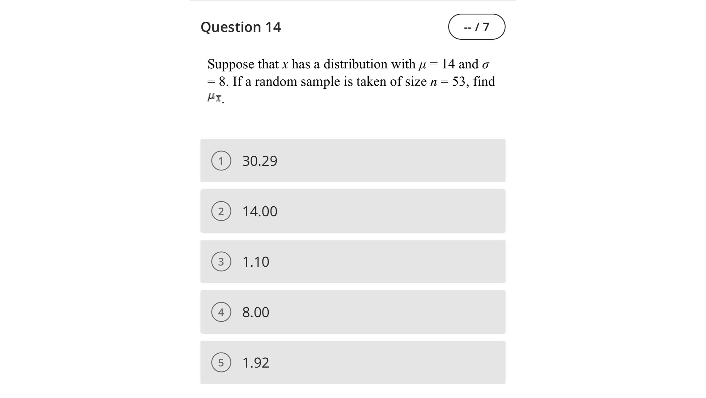 Solved Question 14\\n-17\\nSuppose that x has a distribution | Chegg.com