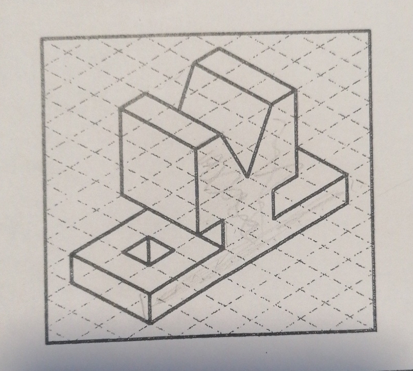 The given figure shows an isometric view of a simple | Chegg.com