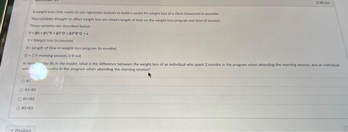 Solved A weight-loss clinic wants to use regression analysis | Chegg.com