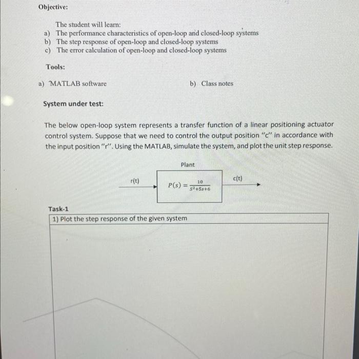 Solved Task-2 To improve the system response, introduce | Chegg.com