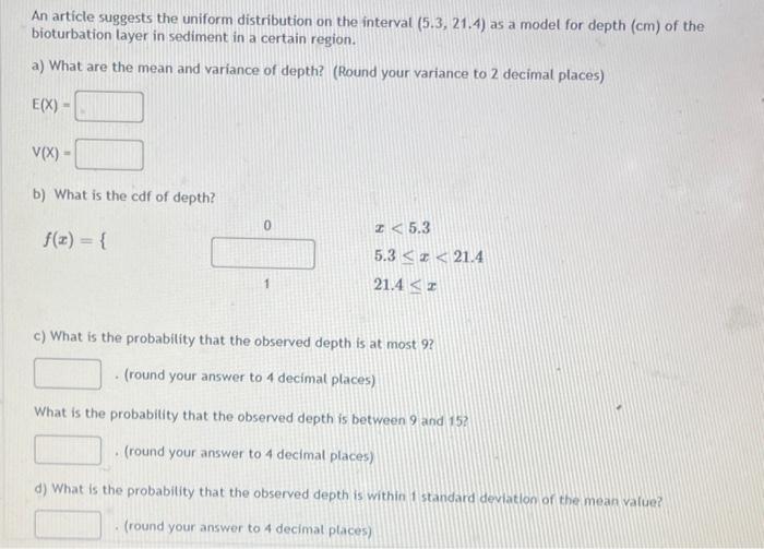 Solved An article suggests the uniform distribution on the | Chegg.com