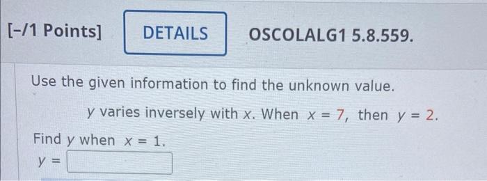 Solved Use the given information to find the unknown value. | Chegg.com