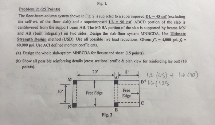 Fig. 1. Problem 2: (25 Points) The floor-beam-column | Chegg.com