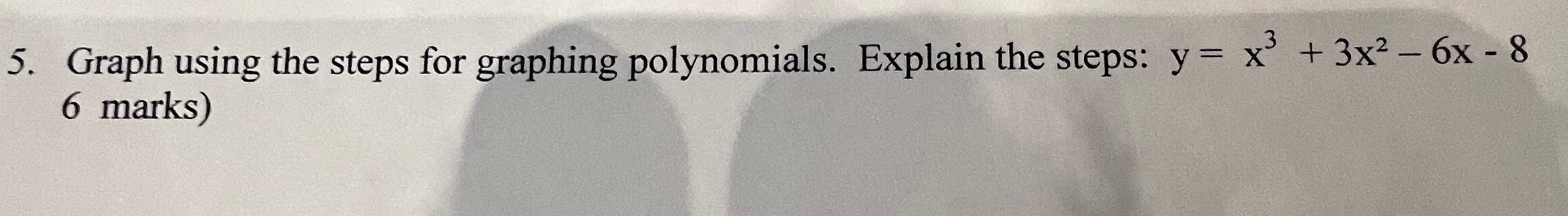 Solved Graph using the steps for graphing polynomials. | Chegg.com