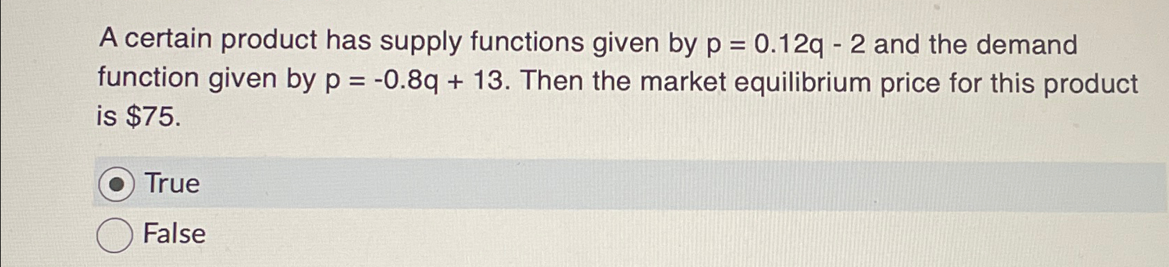 Solved A certain product has supply functions given by | Chegg.com
