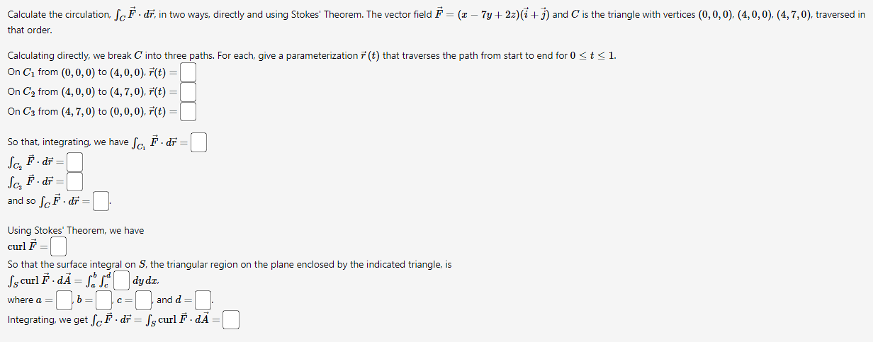 Solved Calculate the circulation, ∫C﻿vec(F)*dvec(r), ﻿in two | Chegg.com