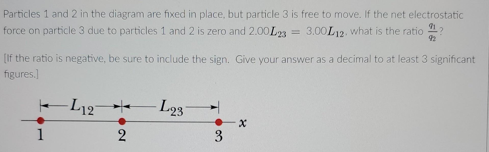 Solved Particles 1 and 2 in the diagram are fixed in place, | Chegg.com