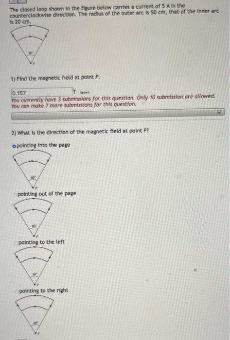 Solved The closed loop shown in the figure below carries a | Chegg.com