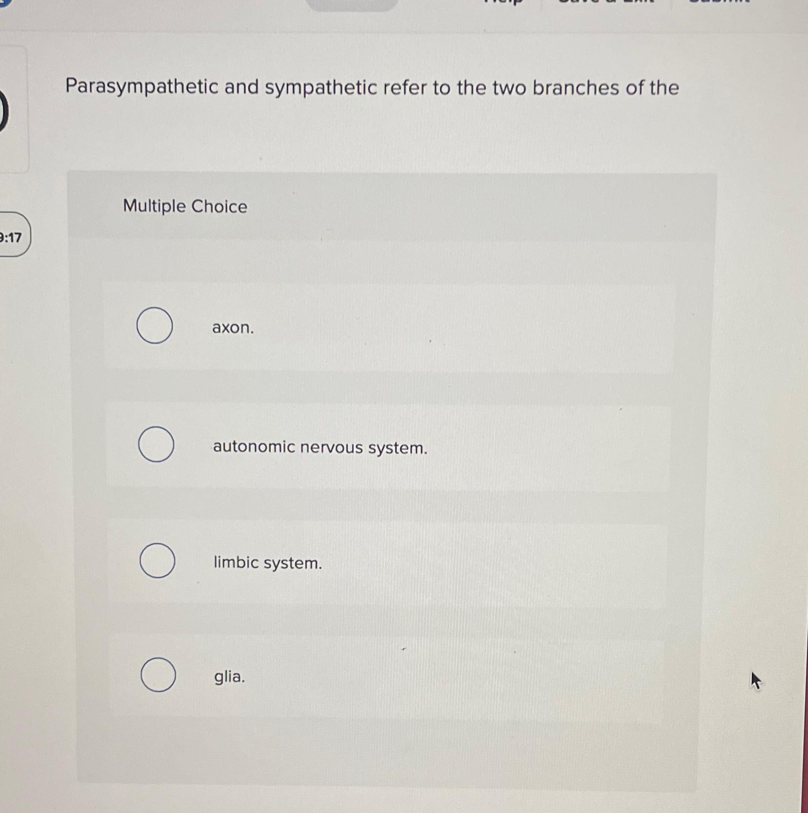 Solved Parasympathetic and sympathetic refer to the two | Chegg.com