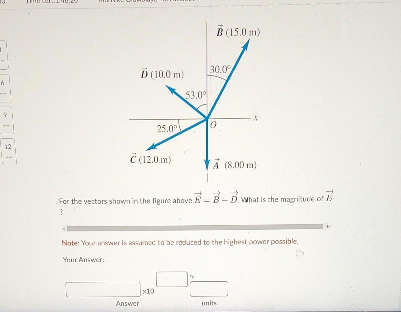 Solved Given the vectors A=[(4.50m)i^−(6.25m)j^] and | Chegg.com
