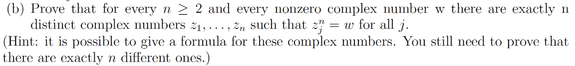 Solved (b) ﻿Prove that for every n≥2 ﻿and every nonzero | Chegg.com