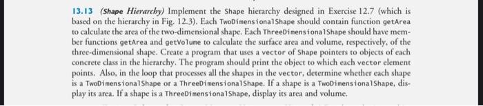 Solved 1313 Shape Hierarchy Implement The Shape Hierarchy