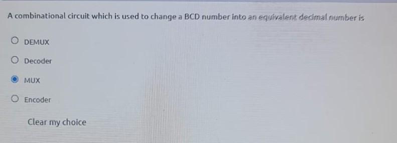Solved A combinational circuit which is used to change a BCD | Chegg.com