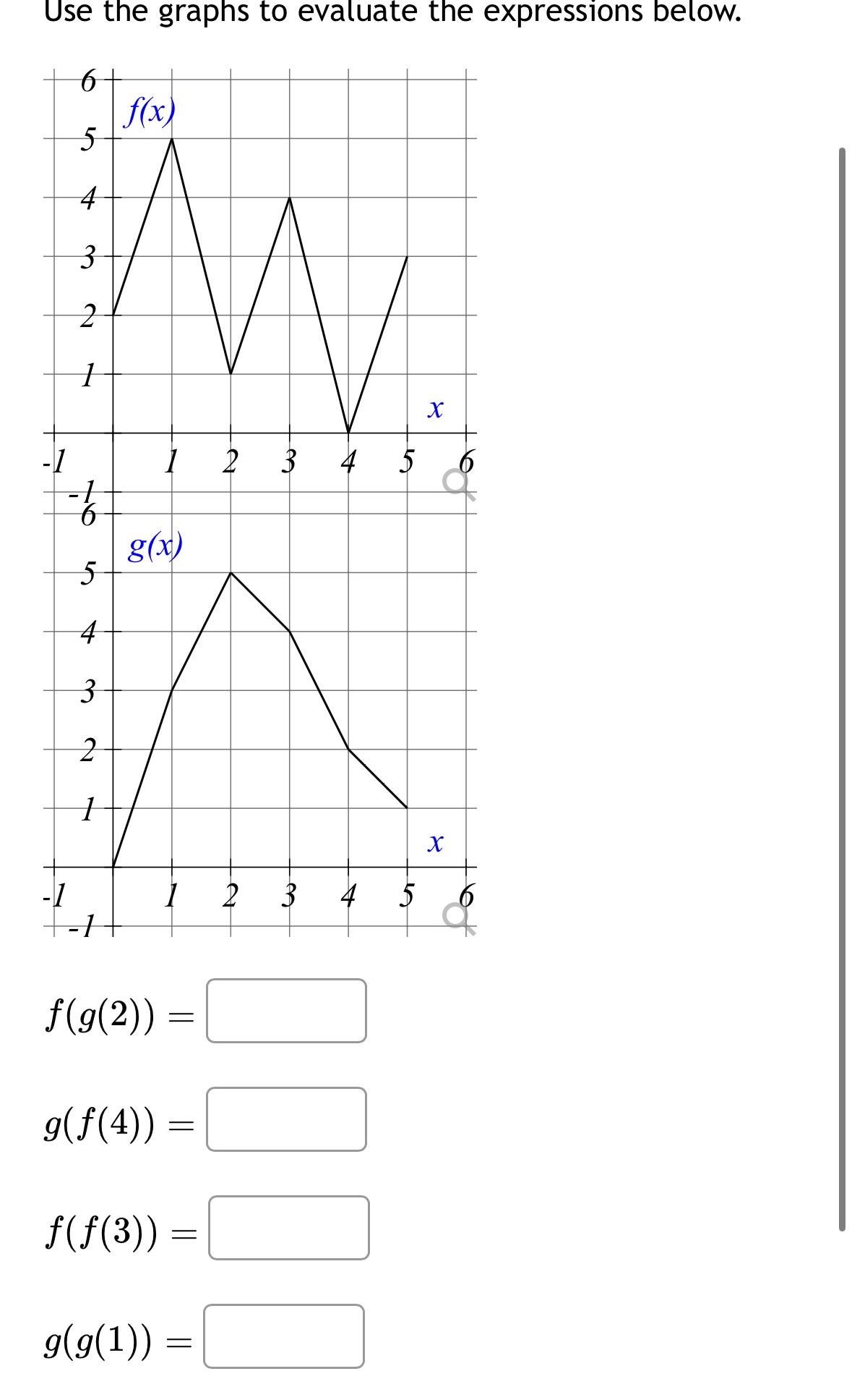 Solved Use the graphs to evaluate the expressions | Chegg.com