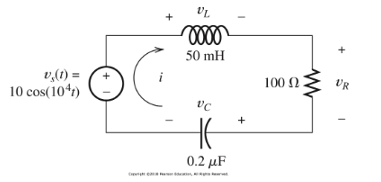 Solved Find in the circuit below the phasors VS, ﻿VL, ﻿VR, | Chegg.com