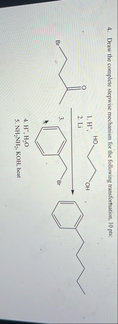 Solved Draw the complete stepwise mechanism for the | Chegg.com