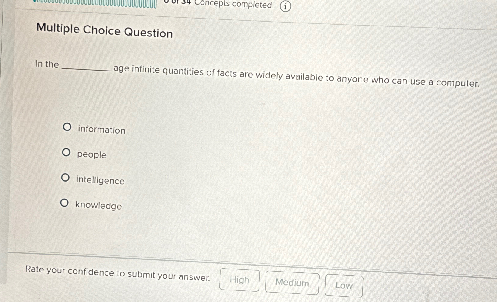 Solved Multiple Choice QuestionIn the age infinite | Chegg.com