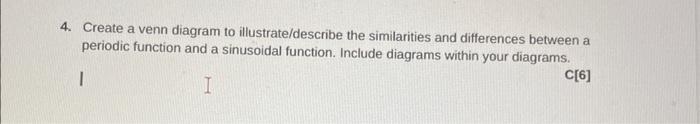 Solved 4. Create a venn diagram to illustrate/describe the | Chegg.com
