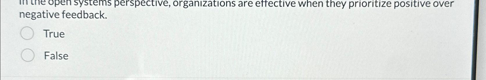 Solved negative feedback.TrueFalse | Chegg.com