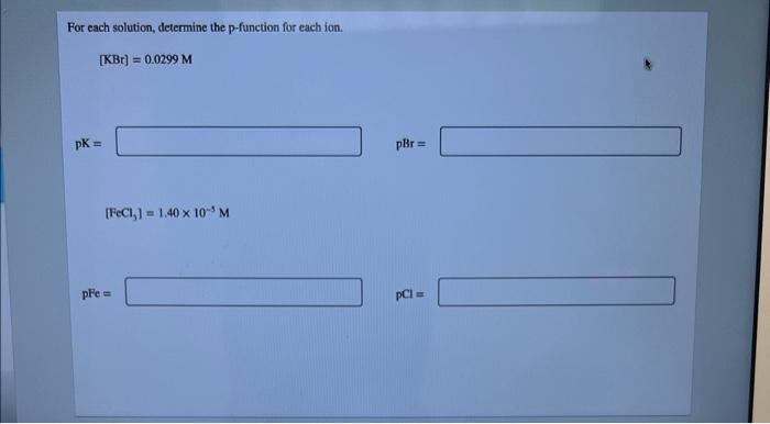 Solved For each solution, determine the p-function for each | Chegg.com