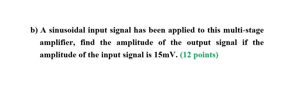 Solved b) A sinusoidal input signal has been applied to this | Chegg.com