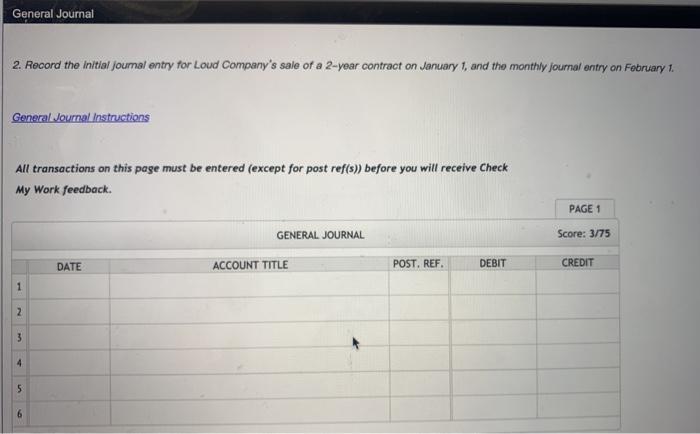 Solved Instructions On January 1, 2019, Loud Company enters | Chegg.com