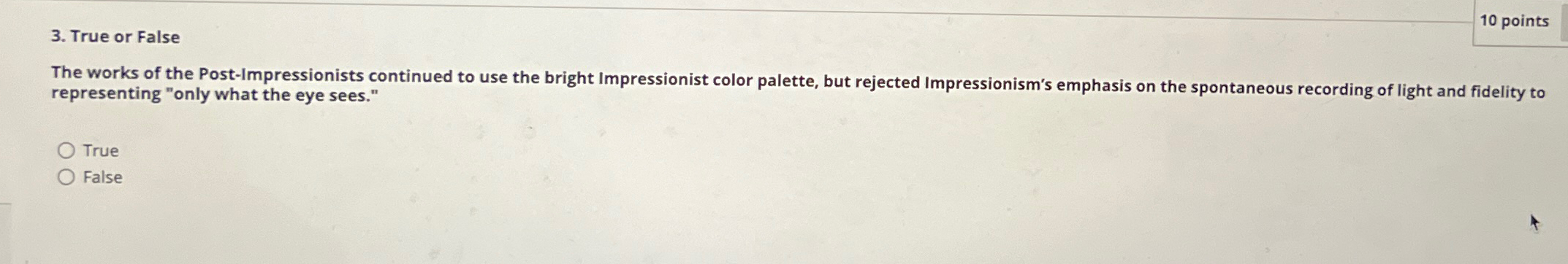 Solved True or False10 ﻿pointsThe works of the | Chegg.com