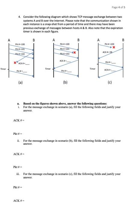 4. Consider the following diagram which shows TCP | Chegg.com