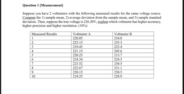 Solved Question 1 [Measurement]Suppose you have 2 | Chegg.com