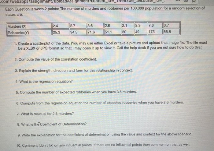 Solved .com/webapps/assignment/uploadAs Each Question is | Chegg.com
