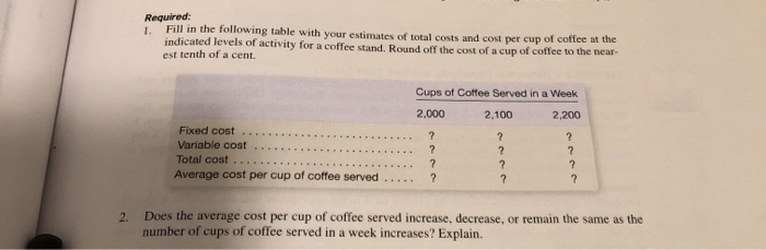 Solved EXERCISE 2-4 Fixed and Variable Cost Behavior [LO2-4 | Chegg.com