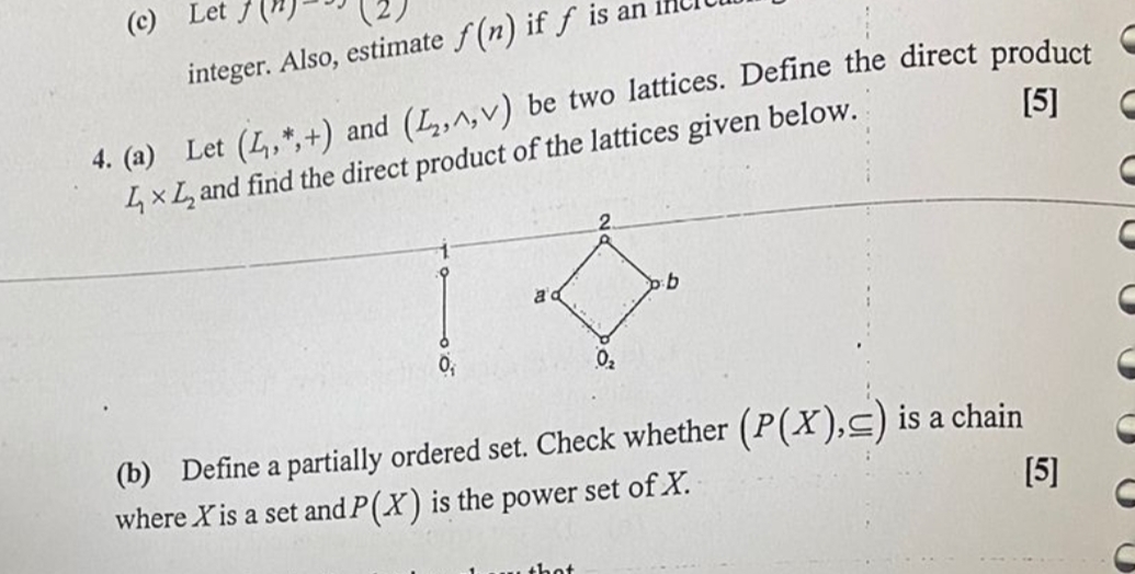 Solved want ans of questions 4 ﻿in the image . ﻿(a) ﻿Let | Chegg.com