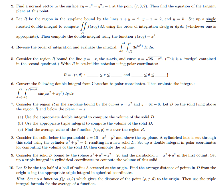 Solved Find a normal vector to the surface xy-z2=y2z-1 ﻿at | Chegg.com