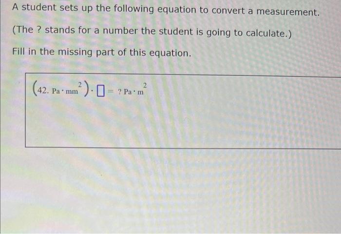 Solved A student sets up the following equation to convert a | Chegg.com