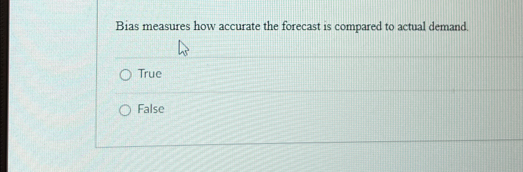 Solved Bias measures how accurate the forecast is compared | Chegg.com