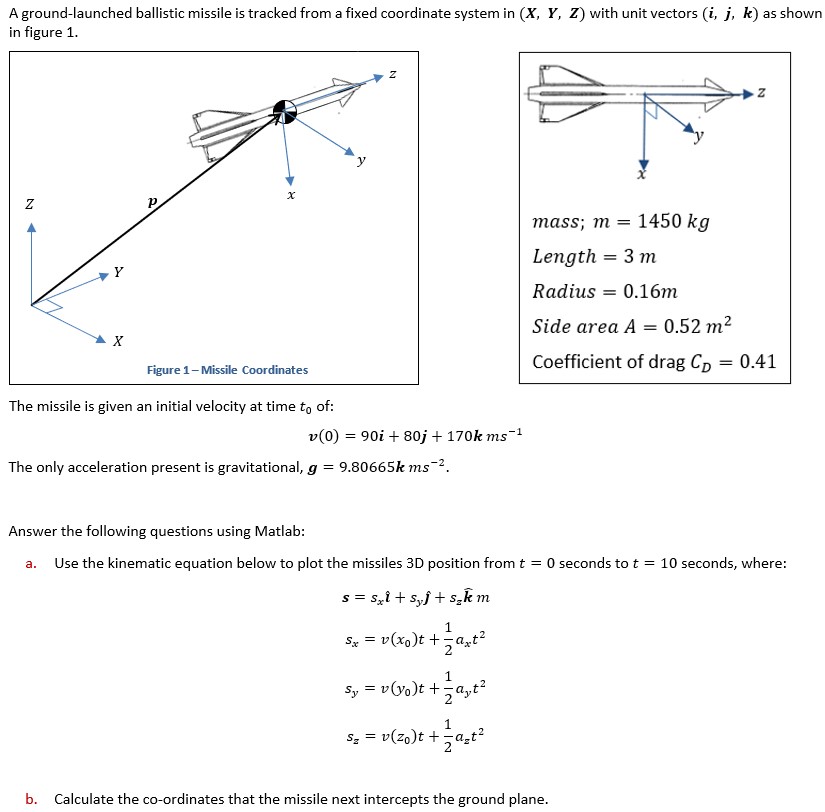 Use matlab to answer questions a and b please. | Chegg.com