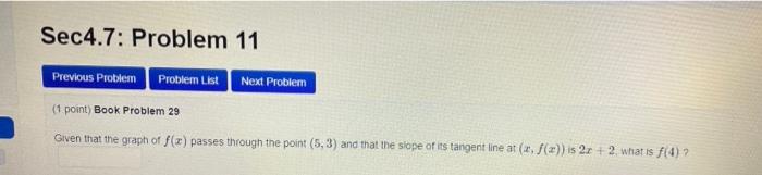 Solved Sec4.7: Problem 11 Previous Problem Problem List (1 | Chegg.com