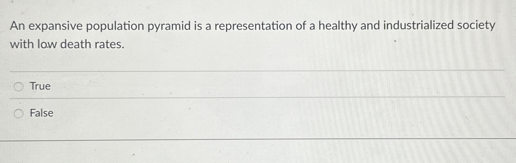 Solved An expansive population pyramid is a representation | Chegg.com