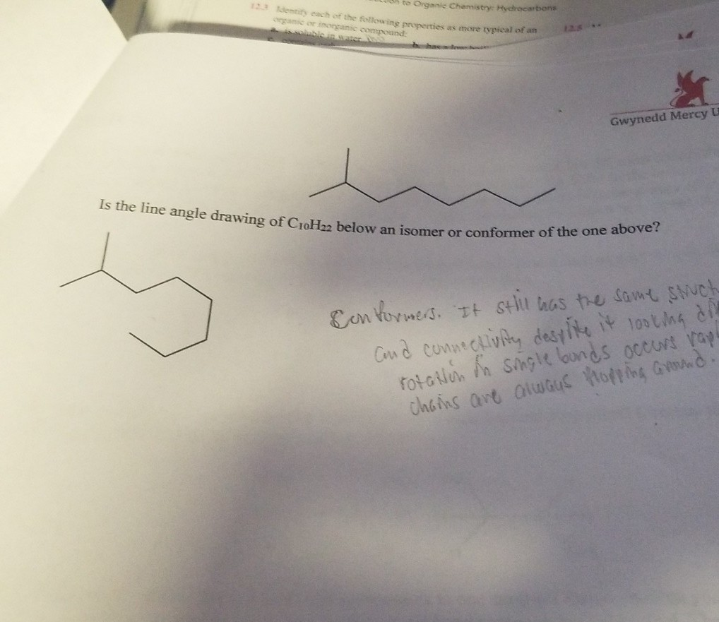 Solved Is the line angle drawing of C10H22 below an isomer | Chegg.com