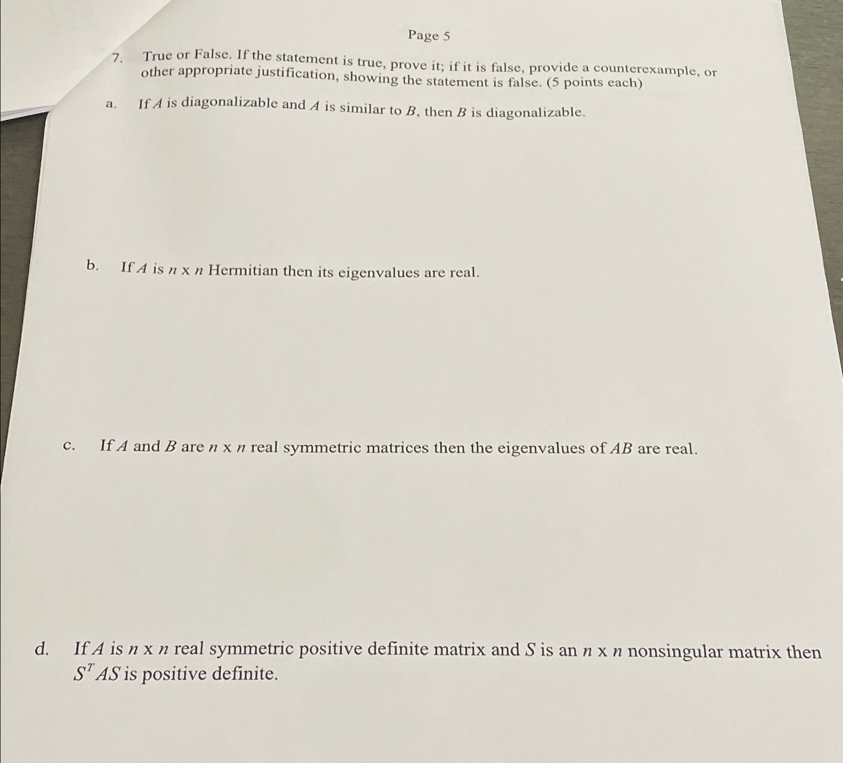 Solved Page 57. ﻿True or False. If the statement is true, | Chegg.com