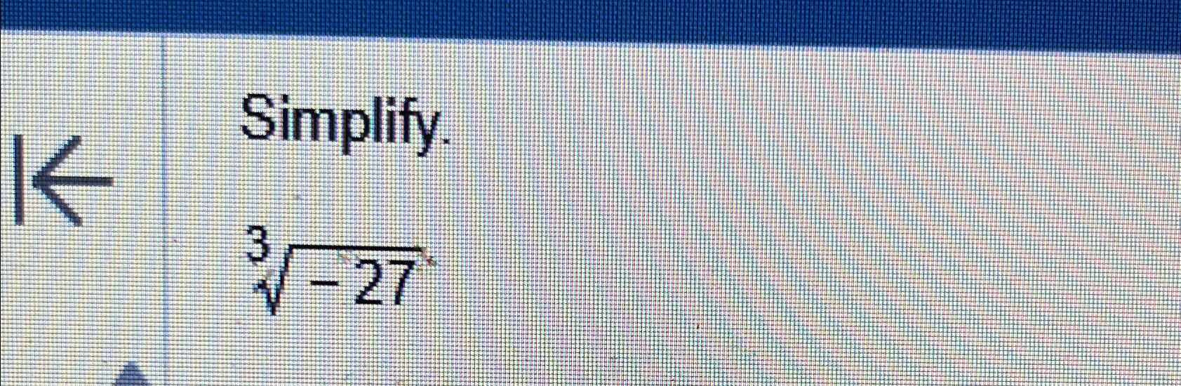 Solved Simplify.-273 | Chegg.com
