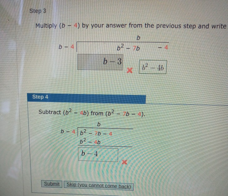 Solved Divide. (62 - 76 - 4) + (6 - 4) Step 1 Set up the | Chegg.com